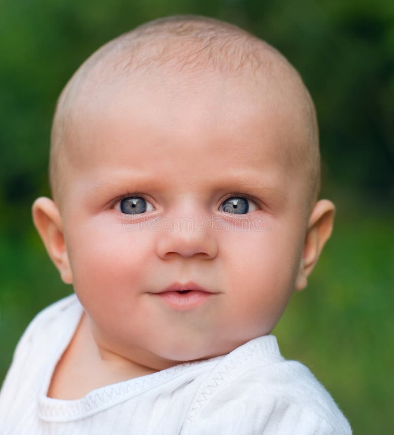 Baby on nature stock image. Image of green, colorful - 18735889