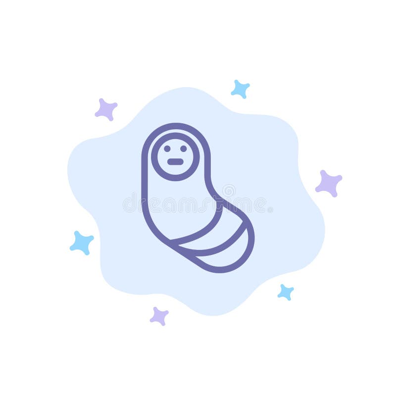 Baby, Newborn, Newborn Blue Icon on Abstract Cloud Background Stock ...