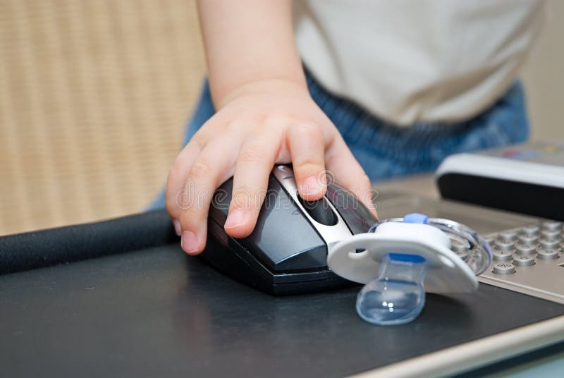 Baby and notebook stock image. Image of office, communication - 627227