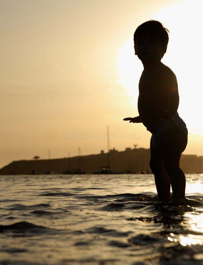 Baby in the Ocean stock photo. Image of warm, baby, tropical - 21484388
