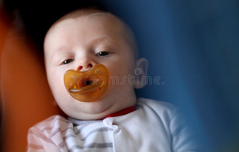Baby with pacifier stock photo. Image of pacifier, newborn - 22776220