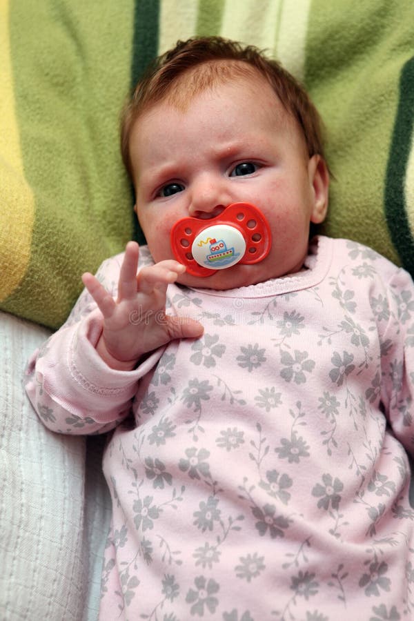 Baby with pacifier stock image. Image of bebe, little - 5560907
