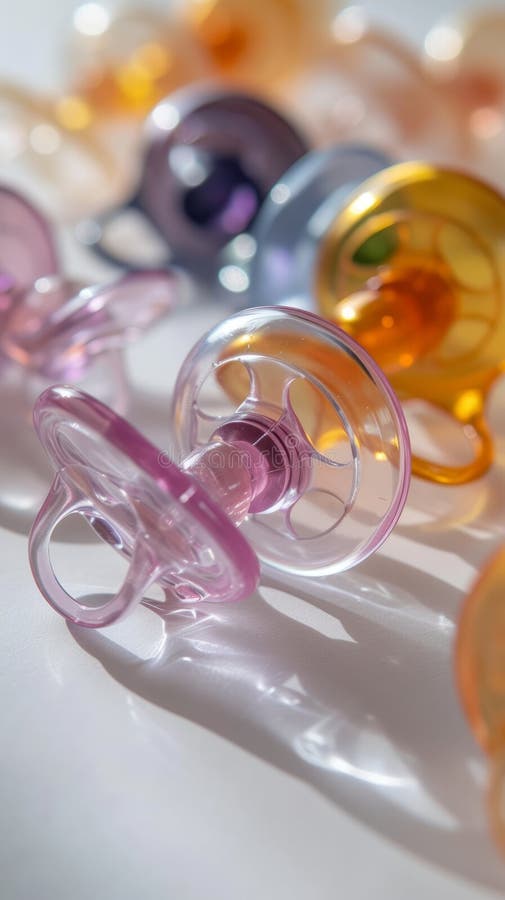 Baby Pacifier Close-up on a Light Background Stock Image - Image of ...