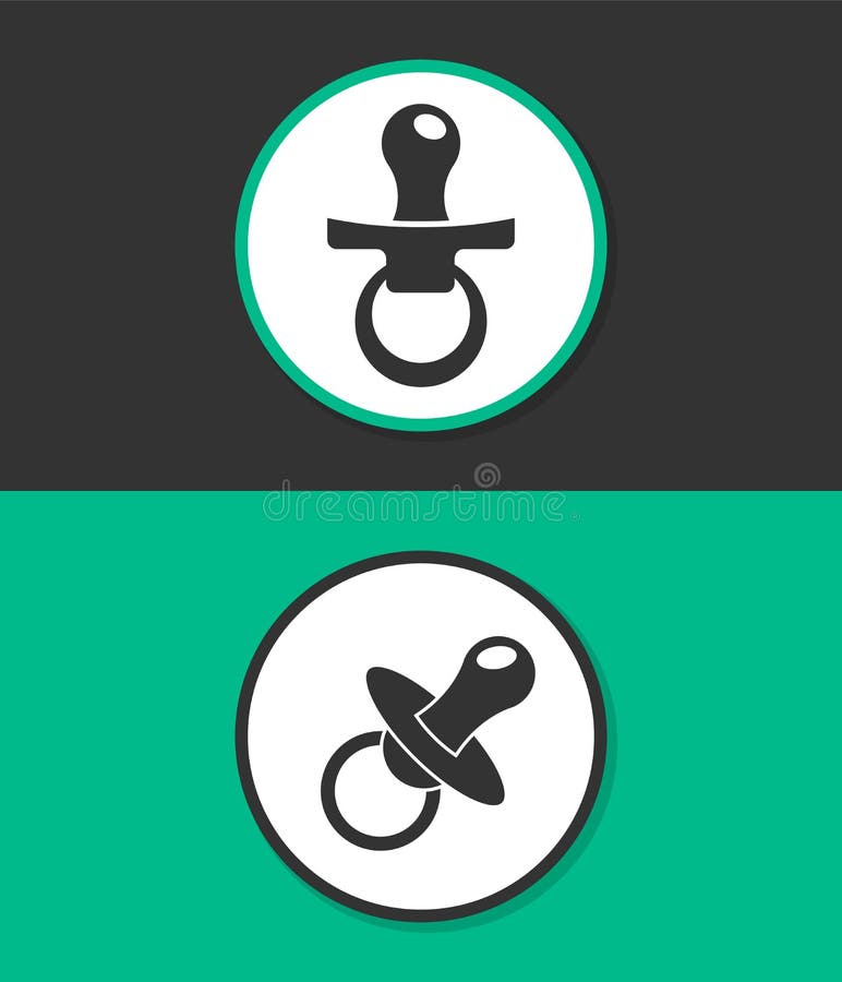 Baby pacifier icon. stock illustration. Illustration of baby - 116314687