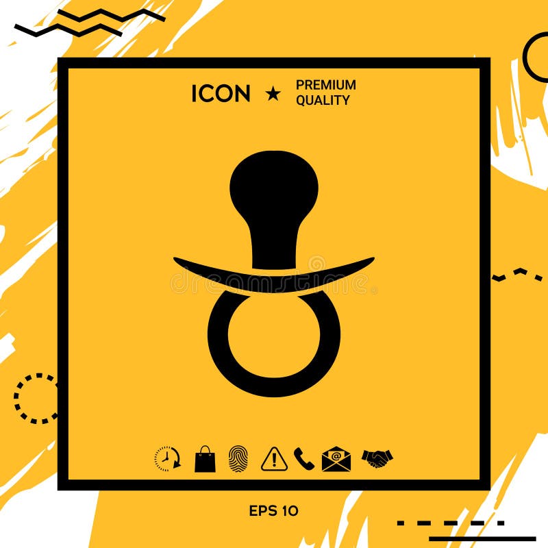 Baby pacifier icon stock vector. Illustration of baby - 105922263