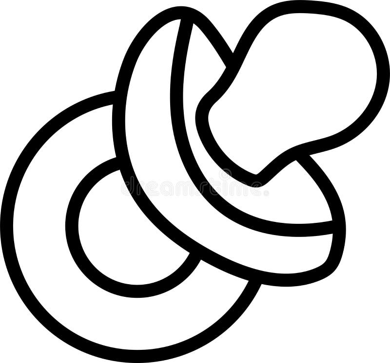 Baby Pacifier Isolated on White Background Stock Vector - Illustration ...