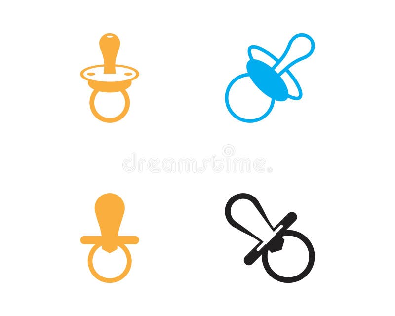 Baby Pacifier Logo Vector Template Stock Vector - Illustration of logo ...