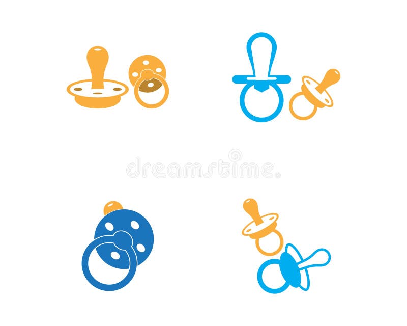 Baby Pacifier Logo Vector Template Stock Vector - Illustration of happy ...