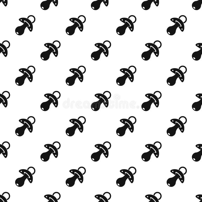 Baby Pacifier Pattern Vector Stock Vector - Illustration of relaxation ...