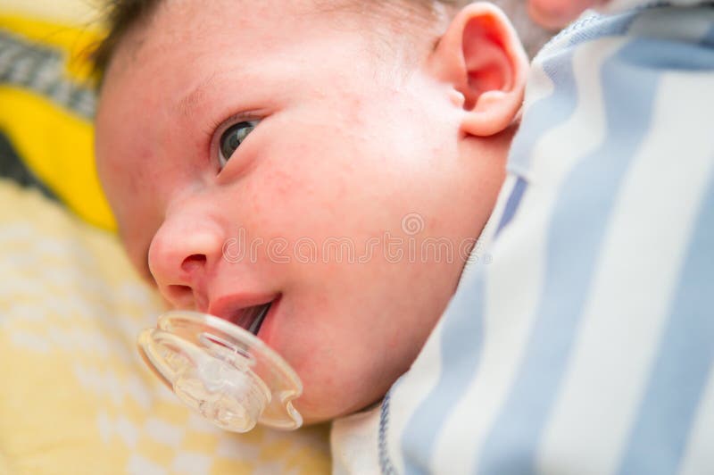 Baby with pacifier stock photo. Image of person, child - 39223864