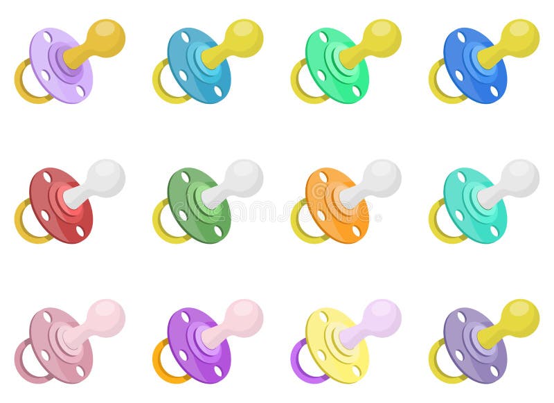 Baby Pacifier Vector Stock Illustrations – 17,222 Baby Pacifier Vector ...