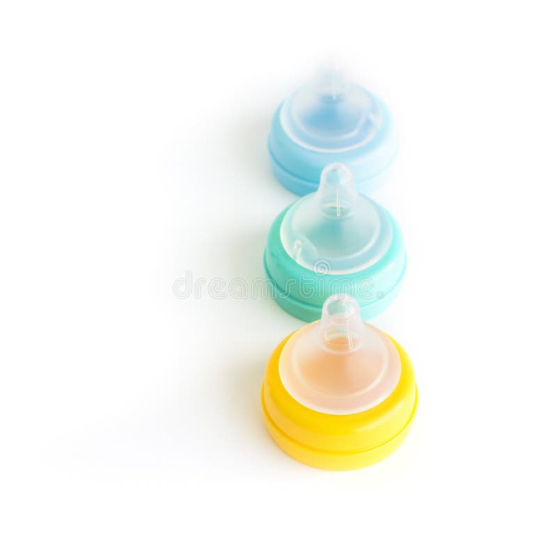 Baby Pacifier on White Background Topview Stock Photo - Image of ...