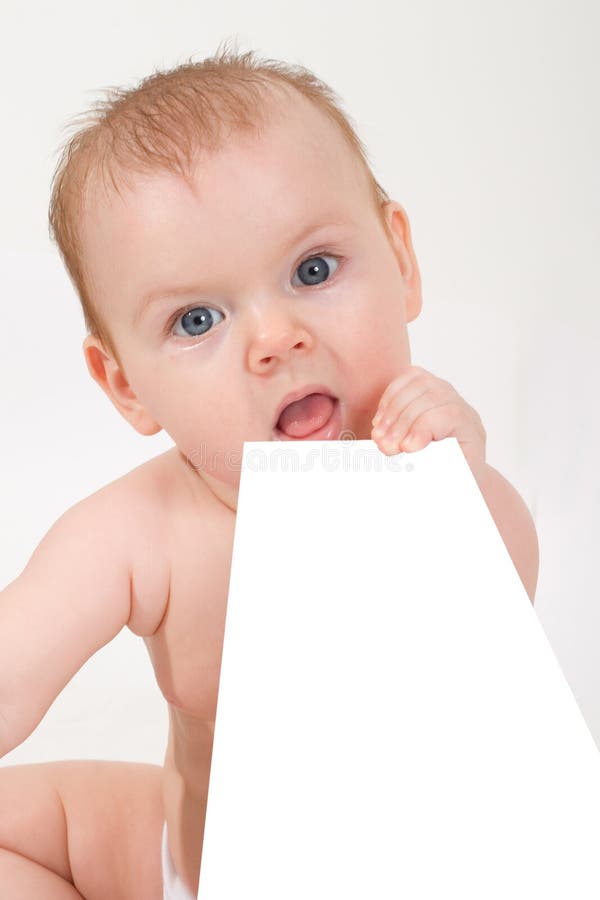 Baby With Paper Picture. Image: 2379184