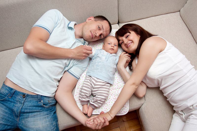 Baby with parents stock image. Image of baby, face, love - 18078719
