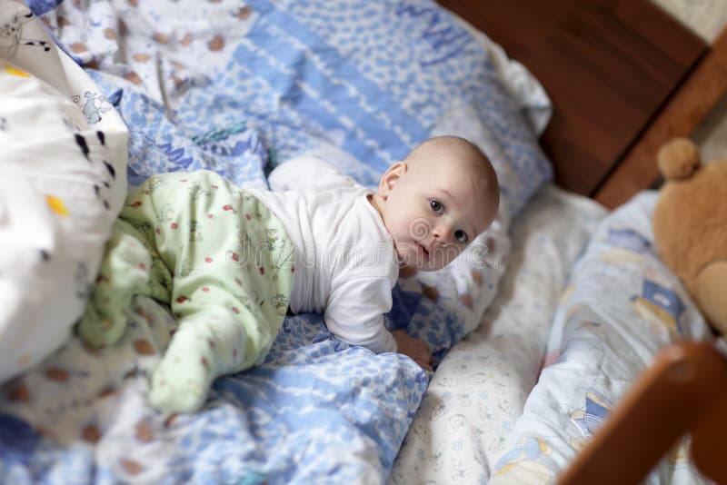 Baby creeping stock image. Image of nursery, relaxed - 23322675