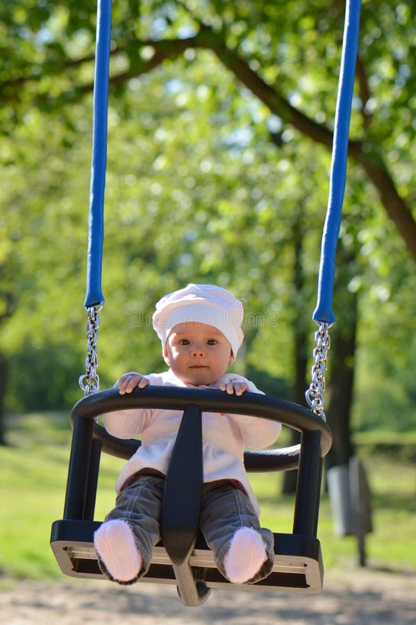 Happy Family. Young Mother in a Winter Park with Her Sweet Baby Stock ...