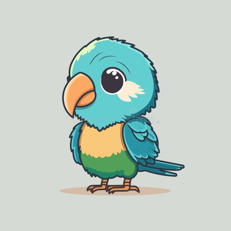 Baby parrot stock vector. Illustration of cartoon, beak - 274882842
