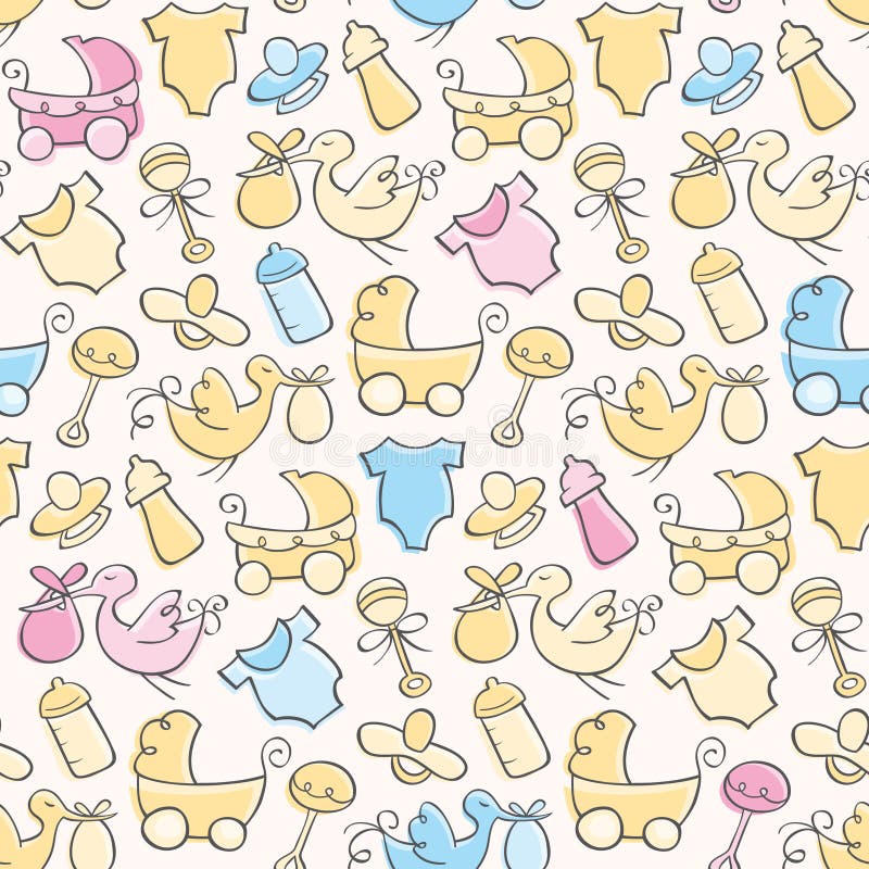 Baby Pattern stock vector. Illustration of bundle, drawing - 16625966