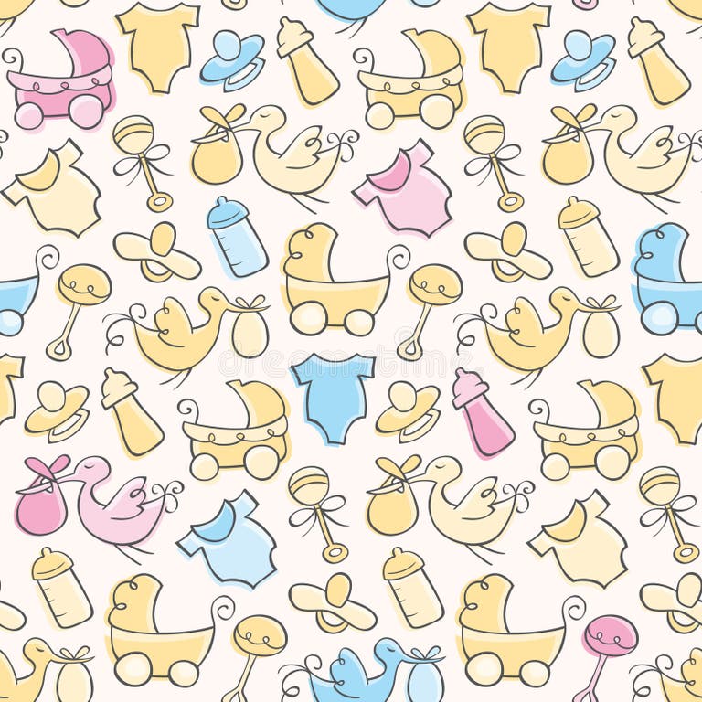 Baby Pattern stock vector. Illustration of bundle, drawing - 16625966
