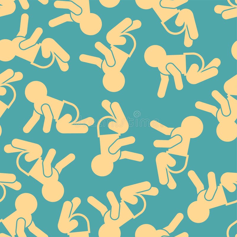 Baby Pattern Seamless. Infant Background Stock Vector - Illustration of ...