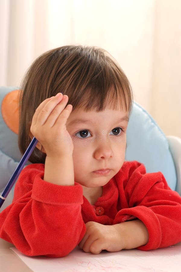 Baby sitting on the floor stock photo. Image of holding - 20562720