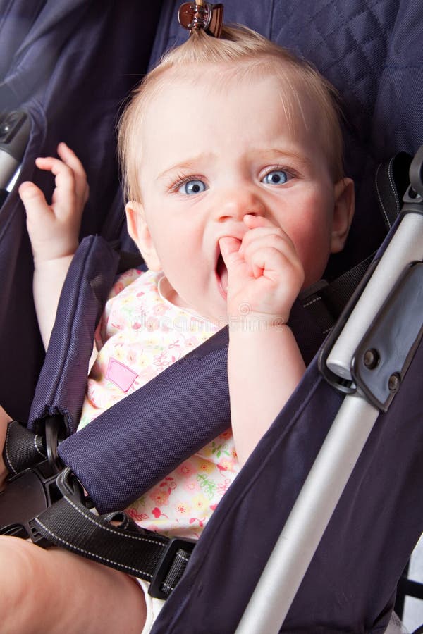 Baby in perambulator stock image. Image of child, carriage - 14739683