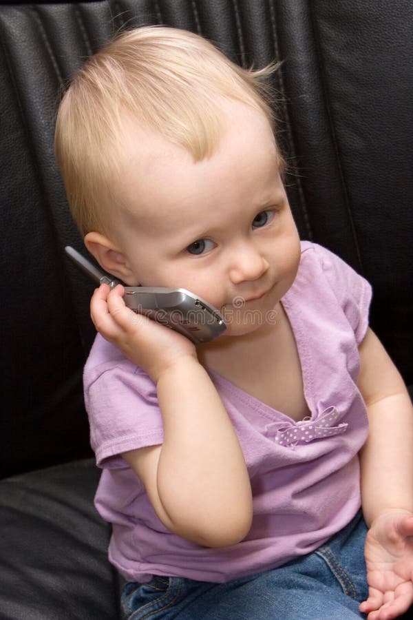 Girl on Phone stock photo. Image of beauty, brown, communication - 895694