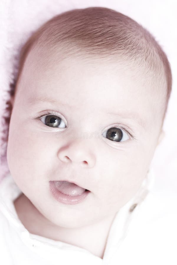 Baby on front stock image. Image of eyes, beautiful, expression - 6405639