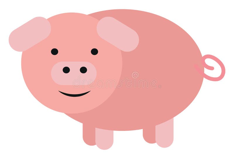 Baby pig, icon stock vector. Illustration of collection - 259398890