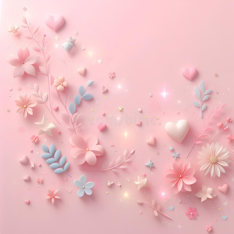 Baby Pink Background Aesthetic Illustration Stock Illustration ...
