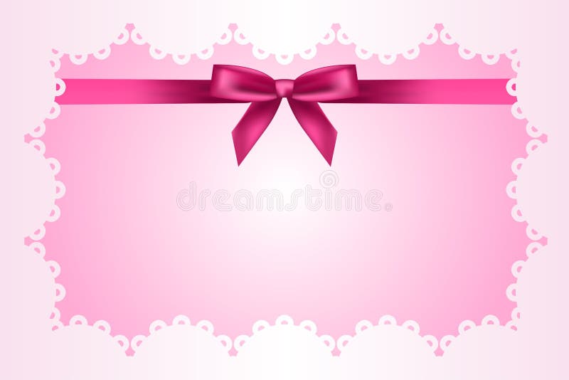 Baby pink frame with lace stock vector. Illustration of card - 31642027