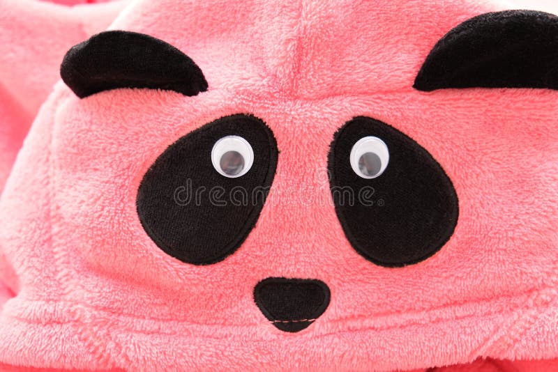 Baby Pink Plush Panda Pajamas Stock Photo - Image of hood, pink: 203939186