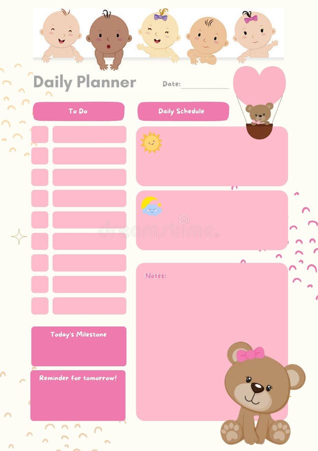Baby Planner Digital Planning Insert Sheet Printable Page Template ...