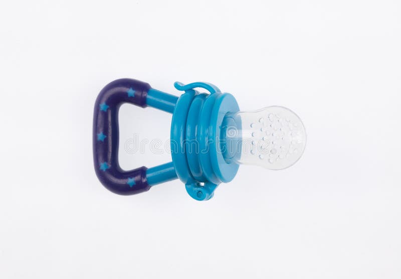 Baby Plastic Pacifier Isolated on White Stock Photo - Image of soother ...