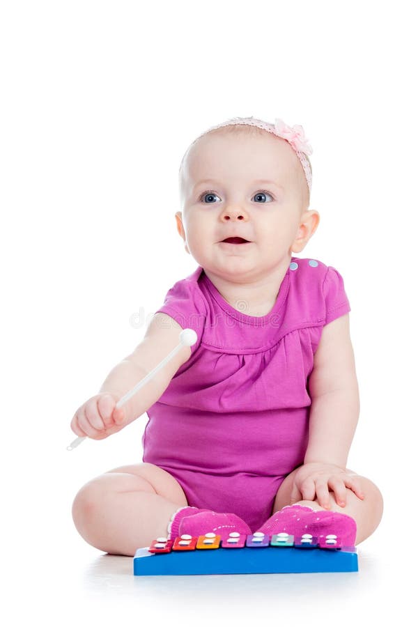 Baby playing stock image. Image of indoors, playful, portrait - 29225843