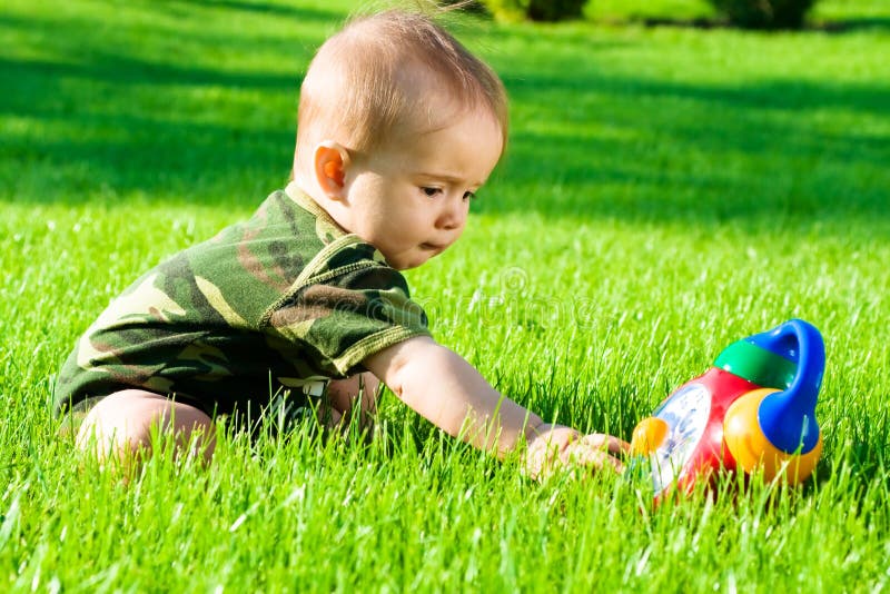 Baby playing stock image. Image of childhood, look, innocence - 8300847