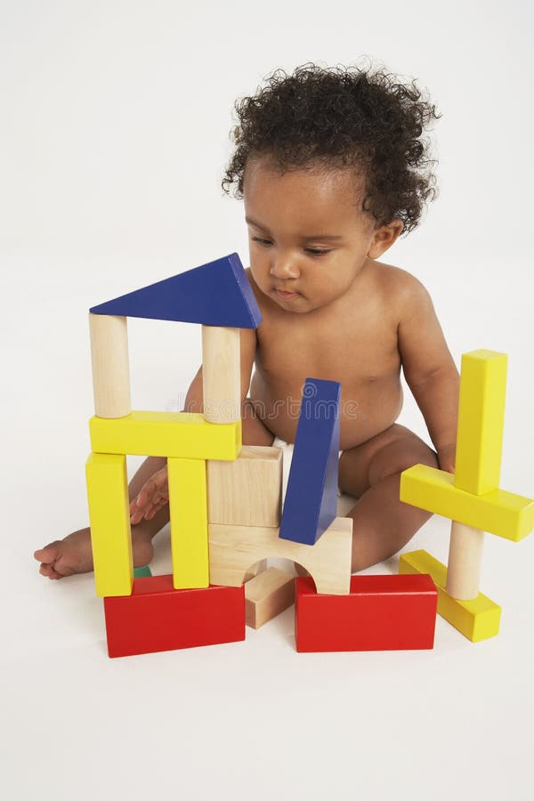 Baby with blocks stock image. Image of blocks, basic, creative - 3607539