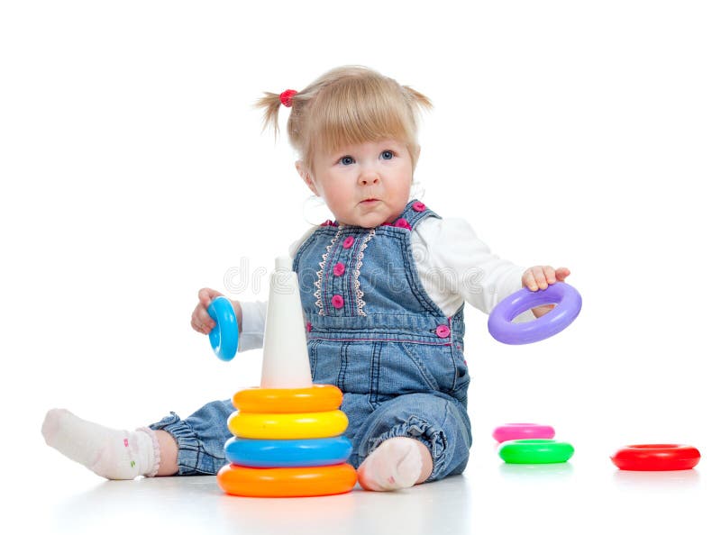 Baby Playing with Color Toy Stock Photo - Image of girl, playful: 24298352