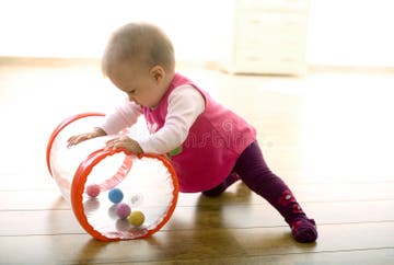 Baby playing at home stock photo. Image of babygirl, child - 7892288