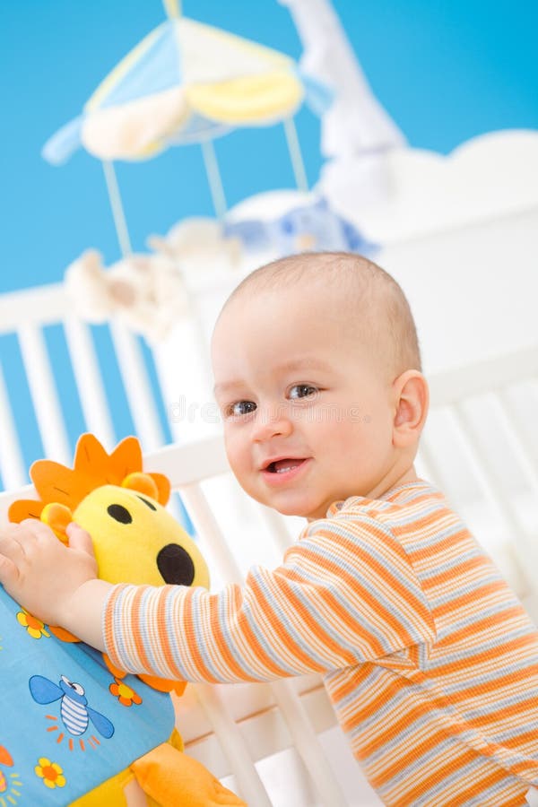 Baby boy playing with toys stock photo. Image of colors - 7627778