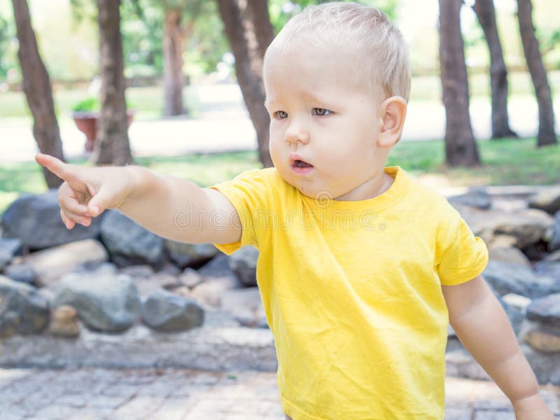 Baby Pointing or Baby Discovering Stock Image - Image of life, baby ...