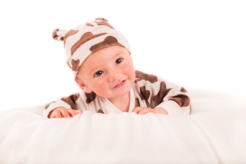 Happy Little Boy on Blanket Stock Photo - Image of human, clean: 32336804