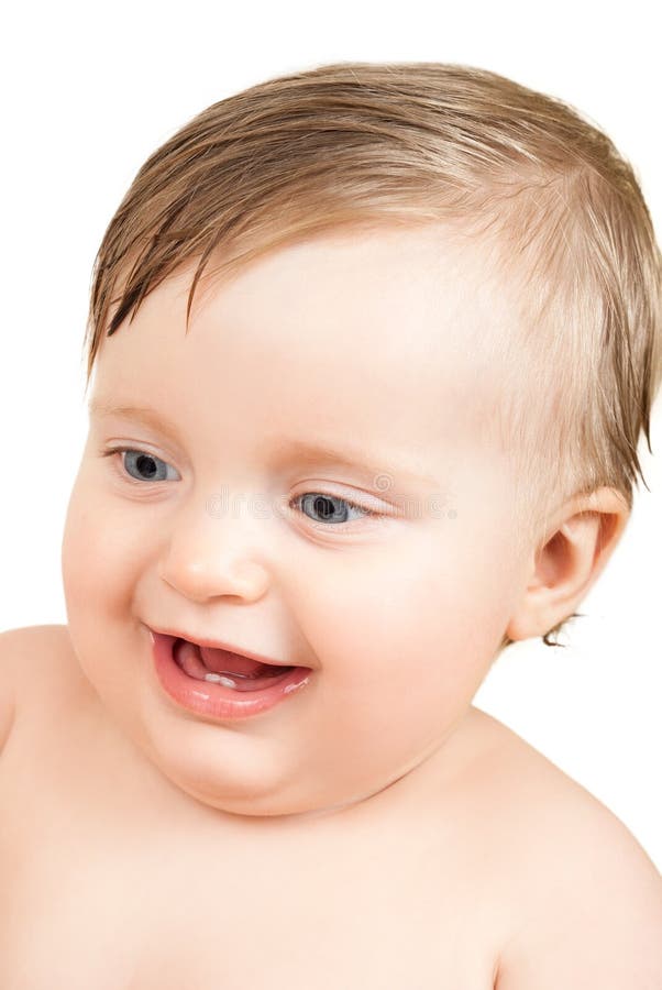 Baby on white stock photo. Image of infancy, newborn - 50668362