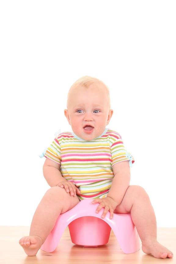 Baby on potty stock photo. Image of eyes, smile, face - 2996182