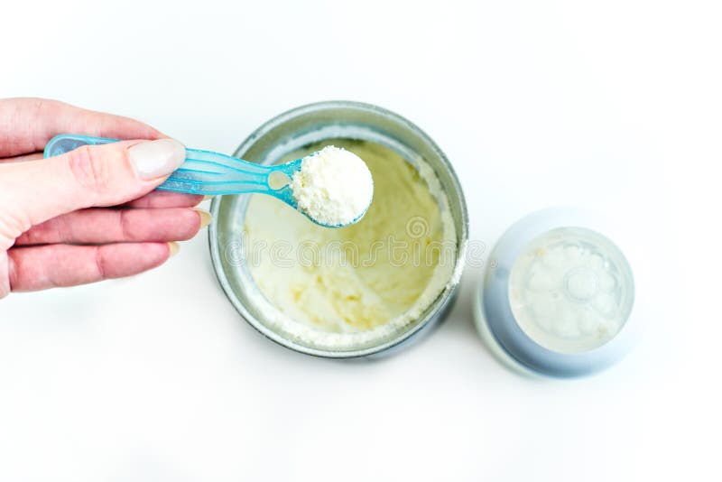 Baby Powder Milk Formula in a Can Stock Photo - Image of white, newborn ...