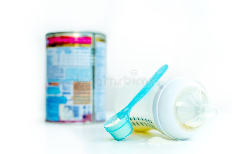 Baby Powder Milk Formula in a Can Stock Image - Image of newborn ...