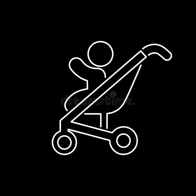 Baby Pram Icon Simple Flat Style Vector Illustration Stock Vector ...