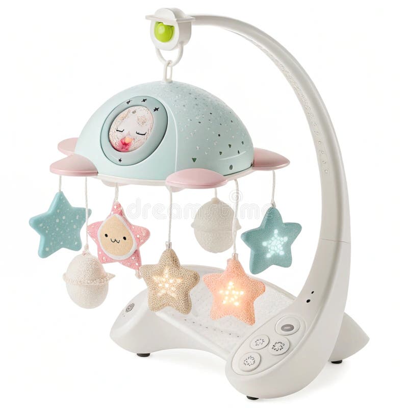 Baby Projector Mobile 3D Model Realistic Isolated on White Stock ...