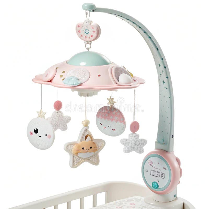 Baby Projector Mobile 3D Model Realistic Isolated on White Stock ...