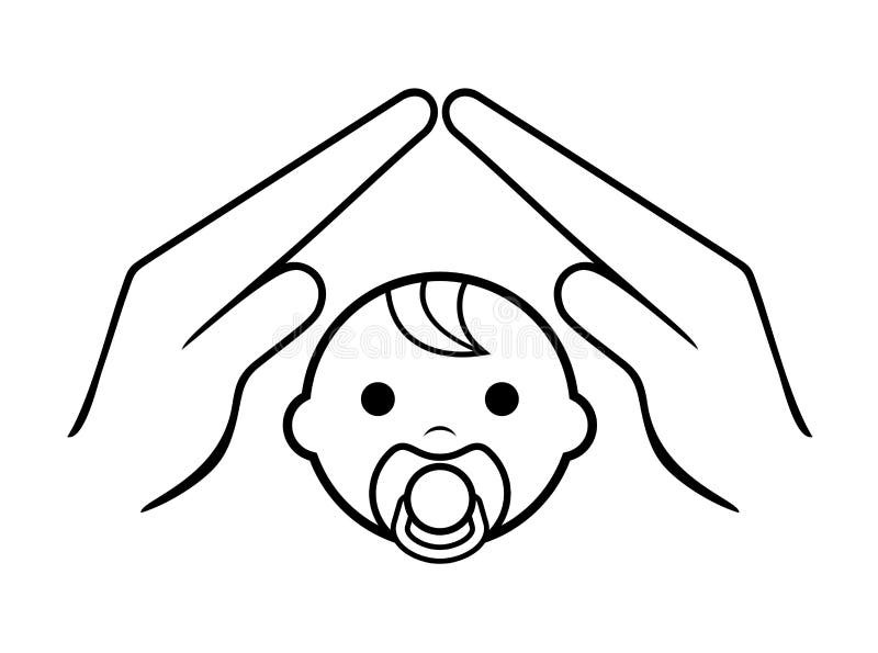 Baby protect symbol stock vector. Illustration of holding - 269369695
